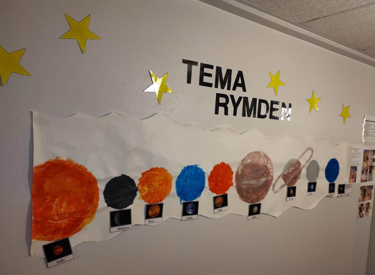 Tellusbarn | Tema "Rymden" på förskolan Paletten - Tellusbarn